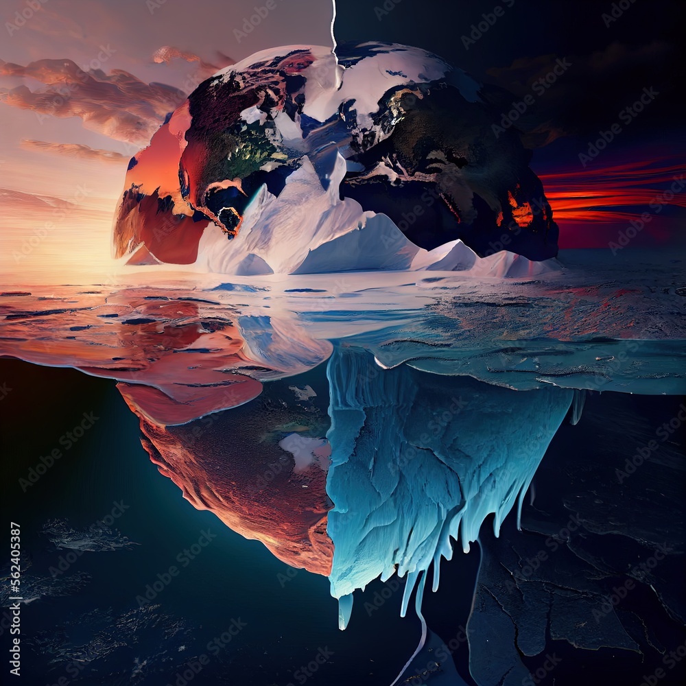 Global Warming and Pollution Concept. Earth with global warming ...