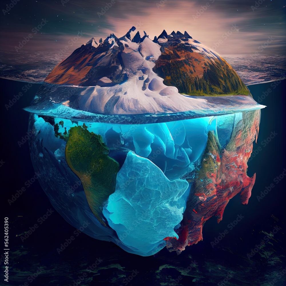 Global Warming and Pollution Concept. Earth with global warming ...
