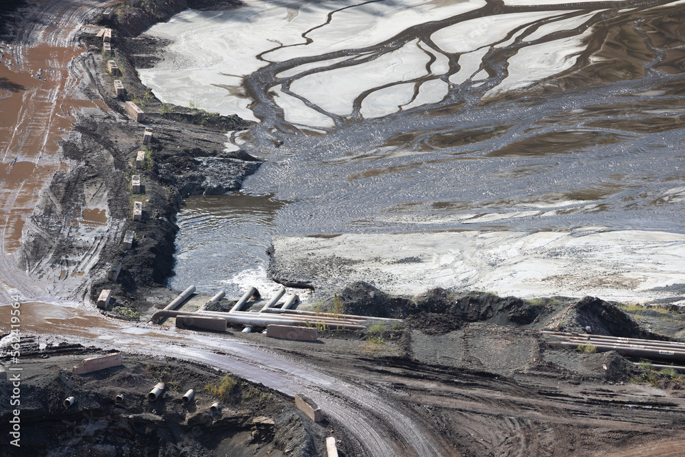 View on ash collectors of Thermal power plant in Krasnoyarsk, Russia ...
