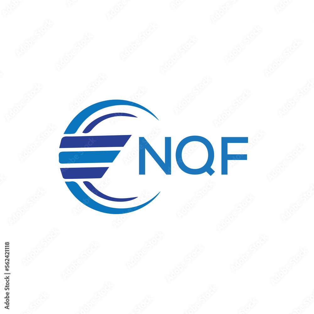 NQF letter logo. NQF blue image on white background. NQF vector logo ...