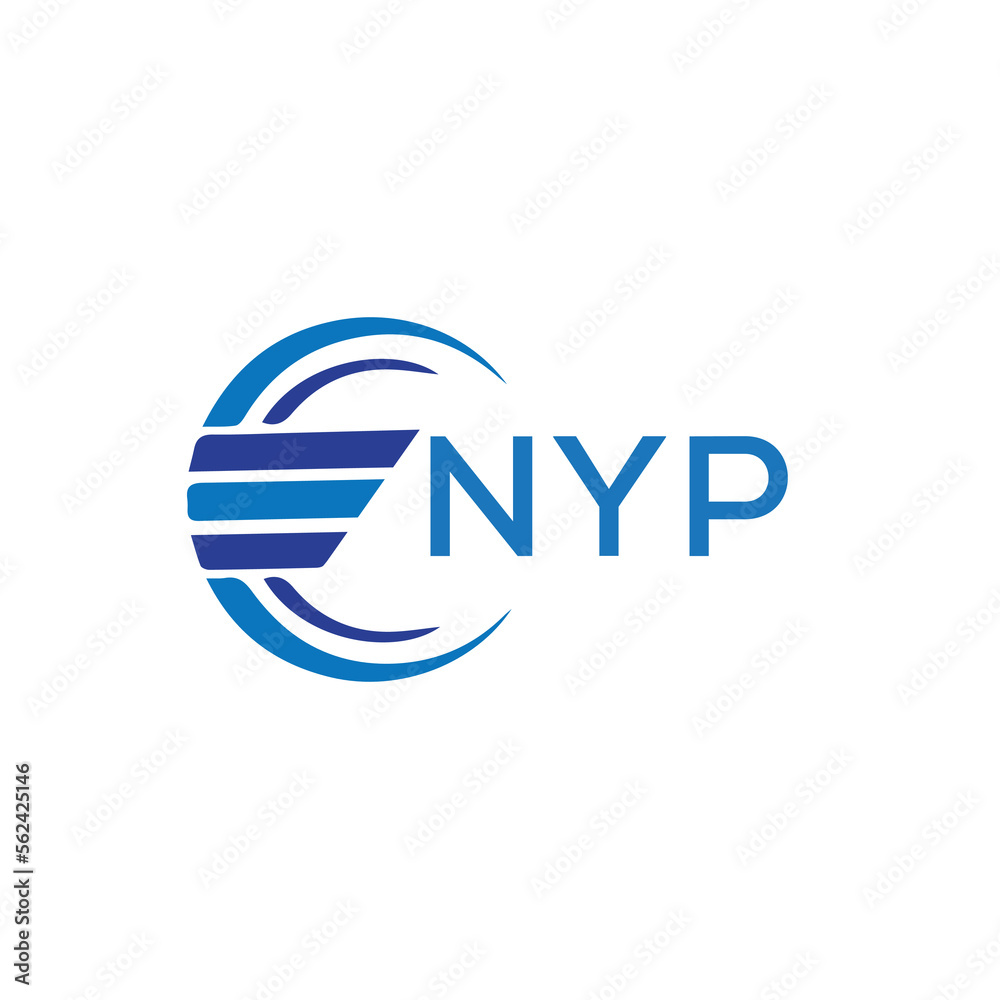 NYP letter logo. NYP blue image on white background. NYP vector logo ...