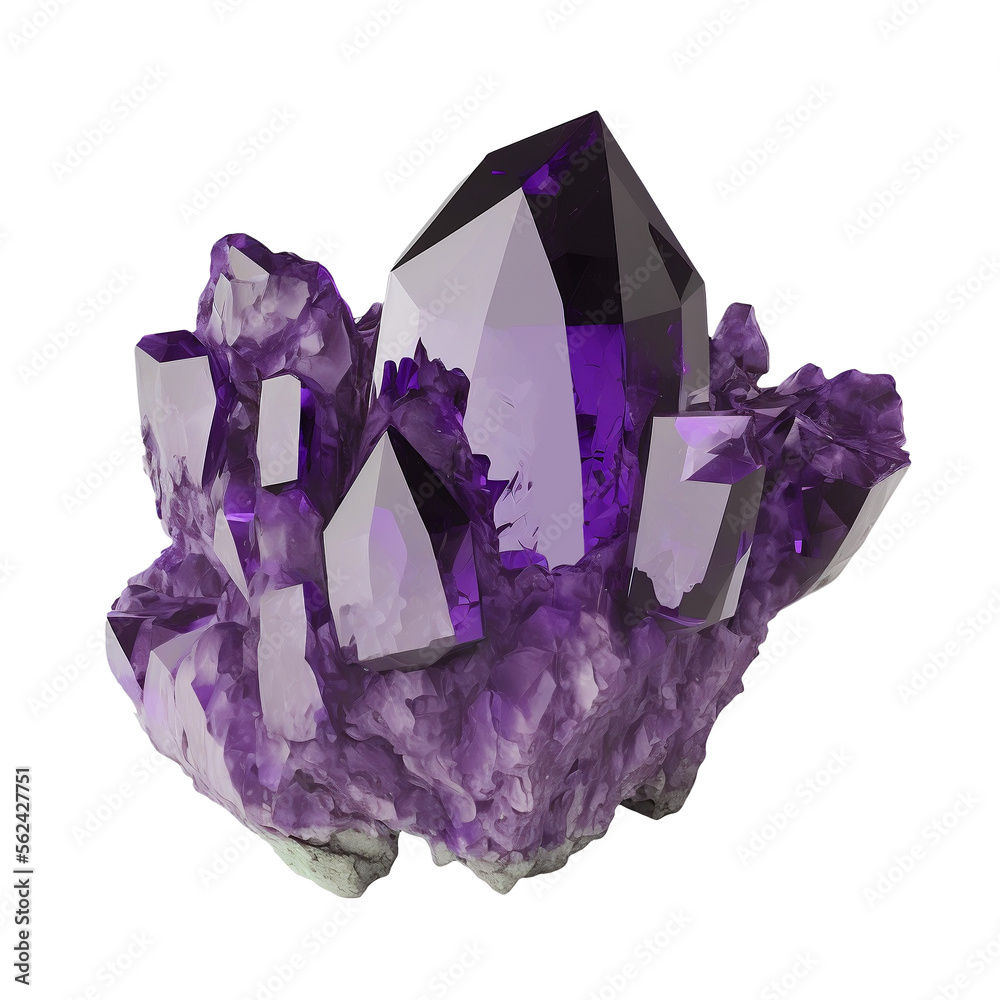Crystal d'améthyste violet isolé sur fond transparent - illustration ia ...