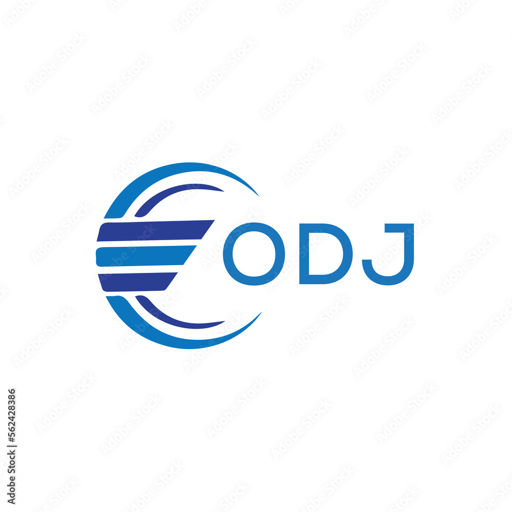 ODJ letter logo. ODJ blue image on white background. ODJ vector logo ...