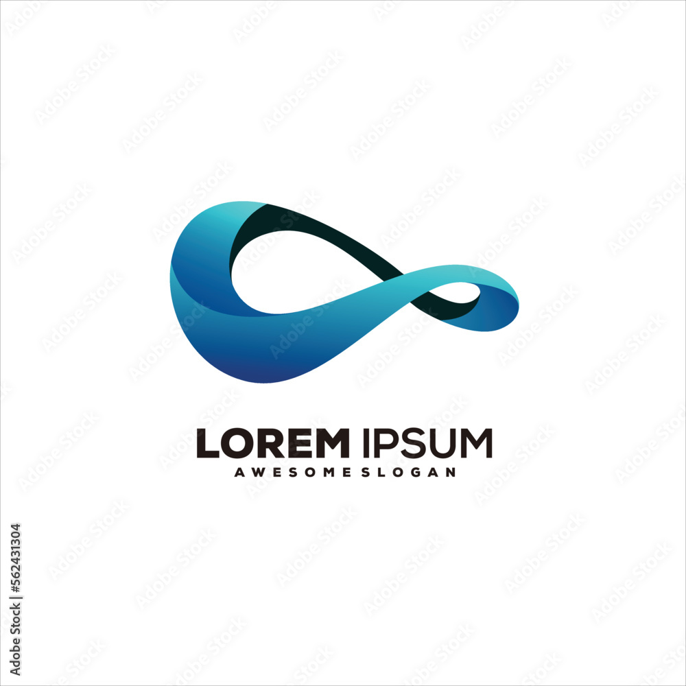 Infinity colorful logo gradient Stock Vector | Adobe Stock