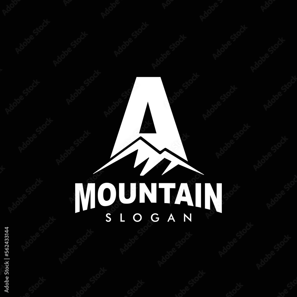 Letter A Mountain Logo. Explore Mountain Advanture Symbol Company Logo ...