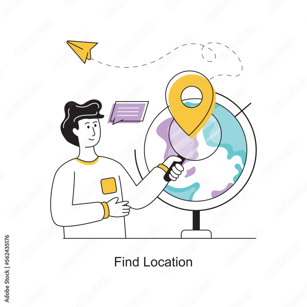 Find Location Flat Style Design Vector illustration. Stock illustration ...