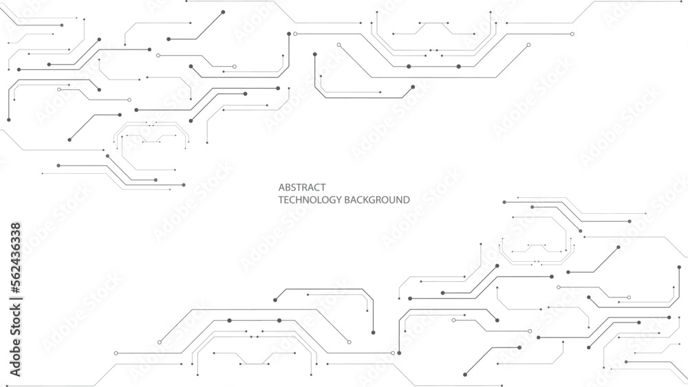 Grey white Abstract technology background, Hi tech digital connect ...