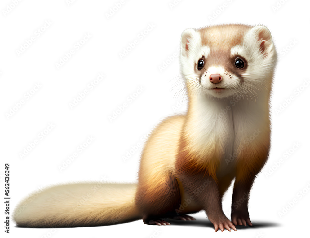 cute ferret, illustration on transparent background Stock Illustration | Adobe Stock