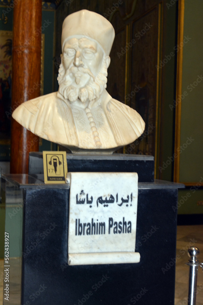 Cairo, Egypt, January 7 2023: Ibrahim Pasha statue, an Ottoman Albanian ...