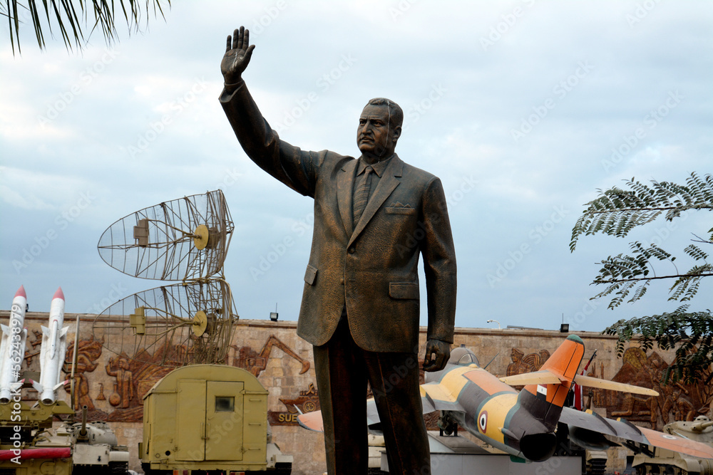 Cairo, Egypt, January 7 2023: Gamal Abdel Nasser statue, the second ...
