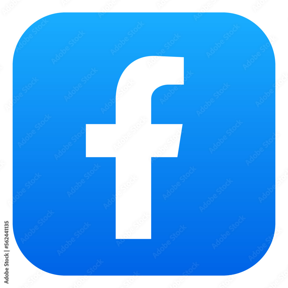 Square Facebook Logo Isolated on White Background Stock Vector | Adobe ...