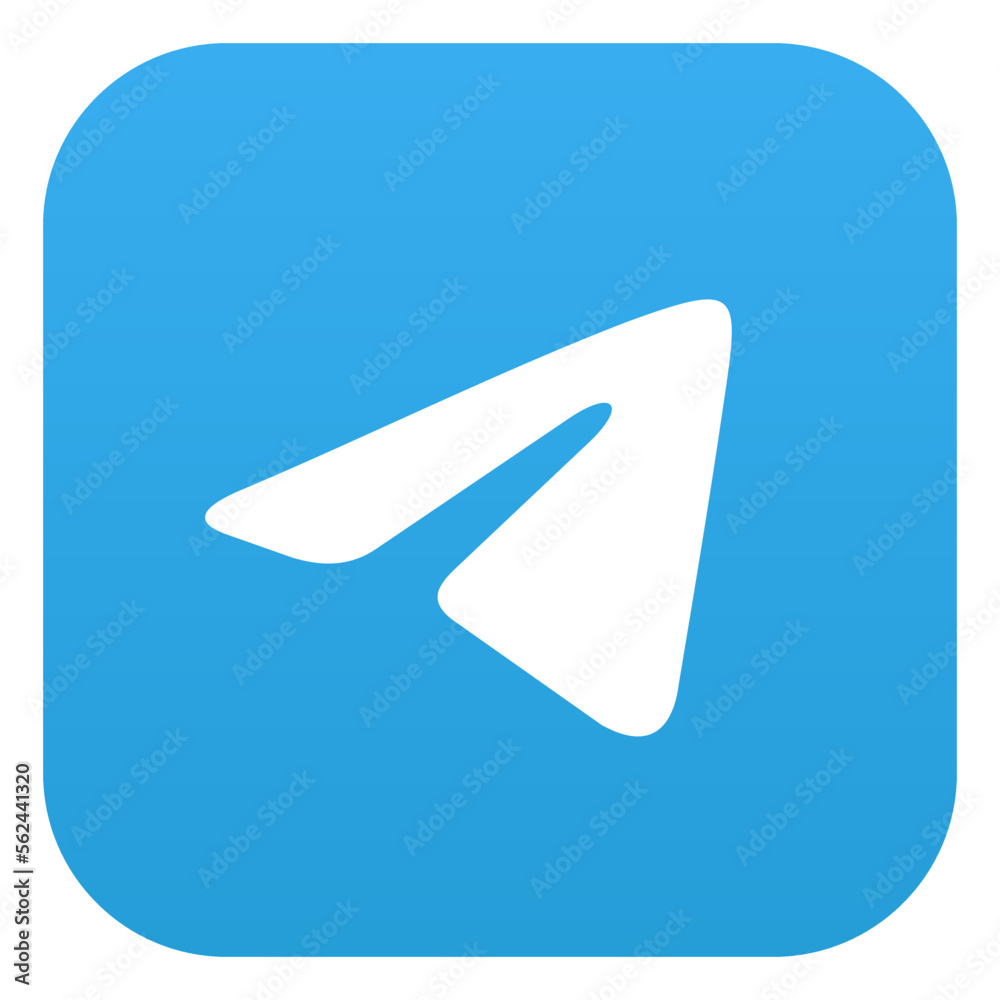Square Telegram Logo Isolated on White Background Stock Vector | Adobe ...