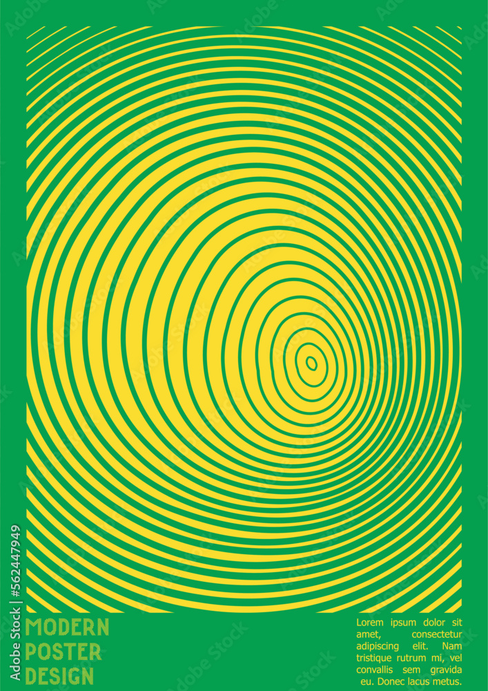 Geometrical Poster Design with Optical Illusion Effect. Modern ...