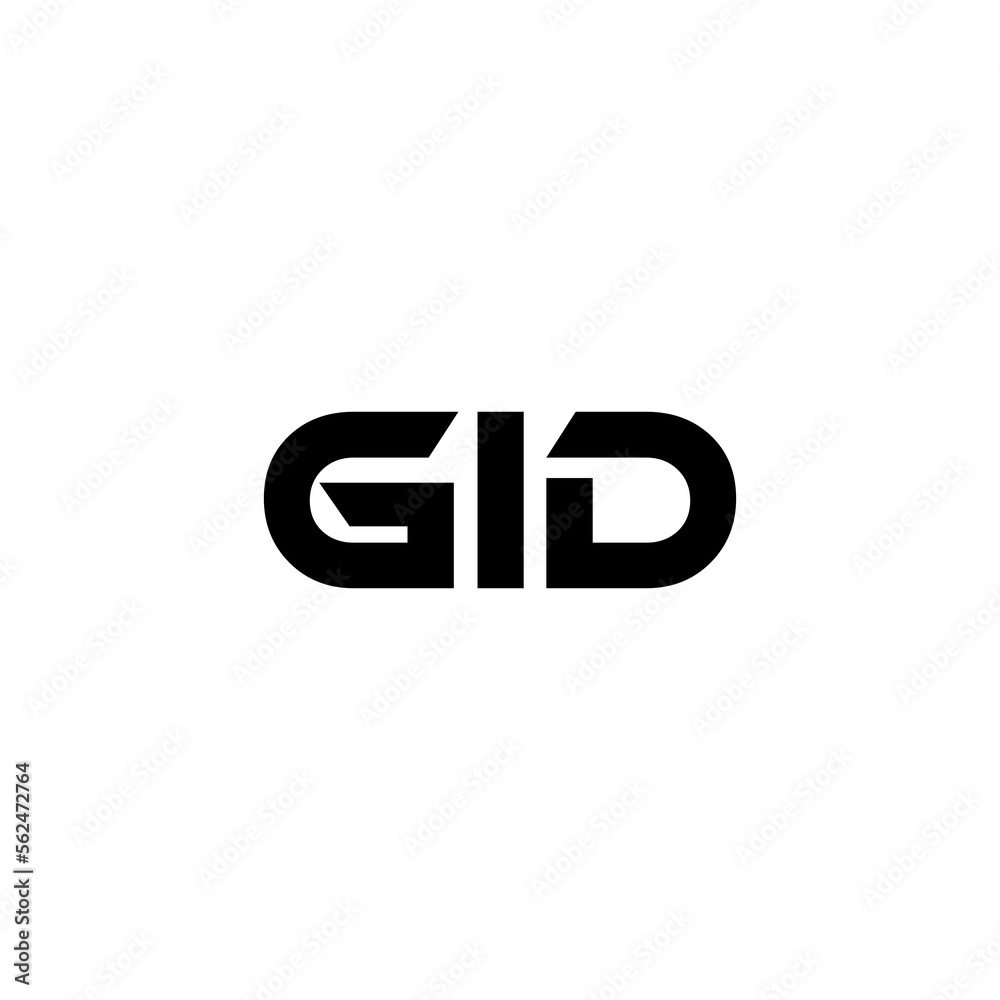 GID letter logo design with white background in illustrator, vector ...
