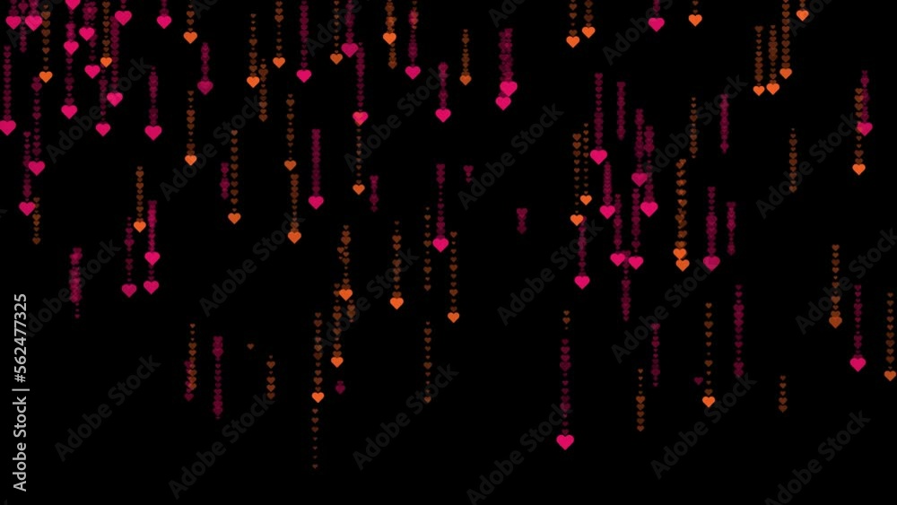 Beautiful valentine heart animation on transparent background Stock ...