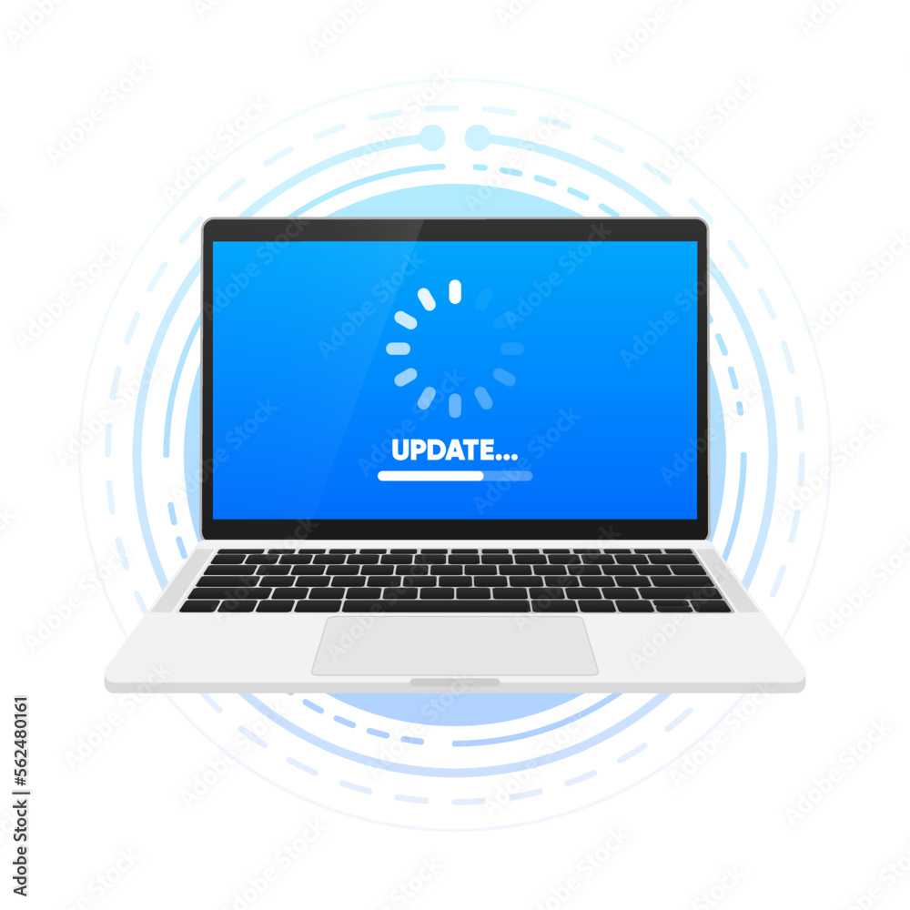 New System Update. Loading process. App update concept. System software ... New System Update. Loading process. App update concept. System software ...