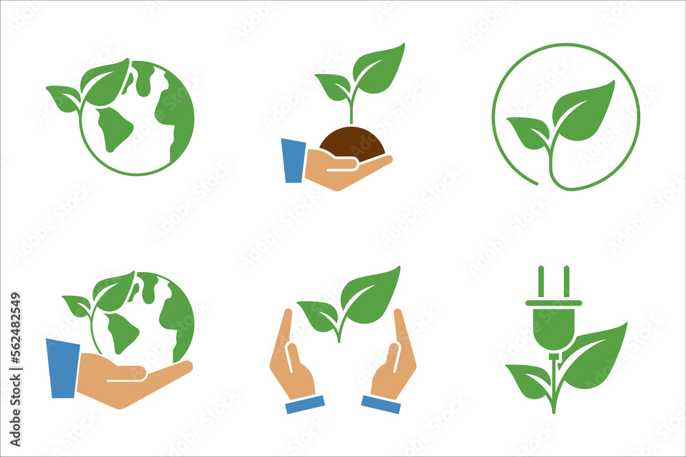 Eco friendly related thin line icon set. Linear ecology icons ...
