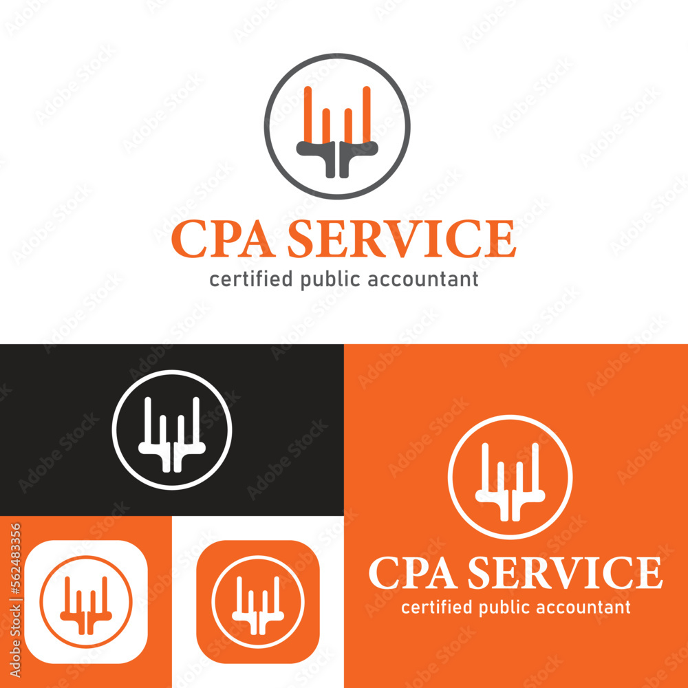 Simple Certified Public Accountant Logo Template.CPA service logo ...
