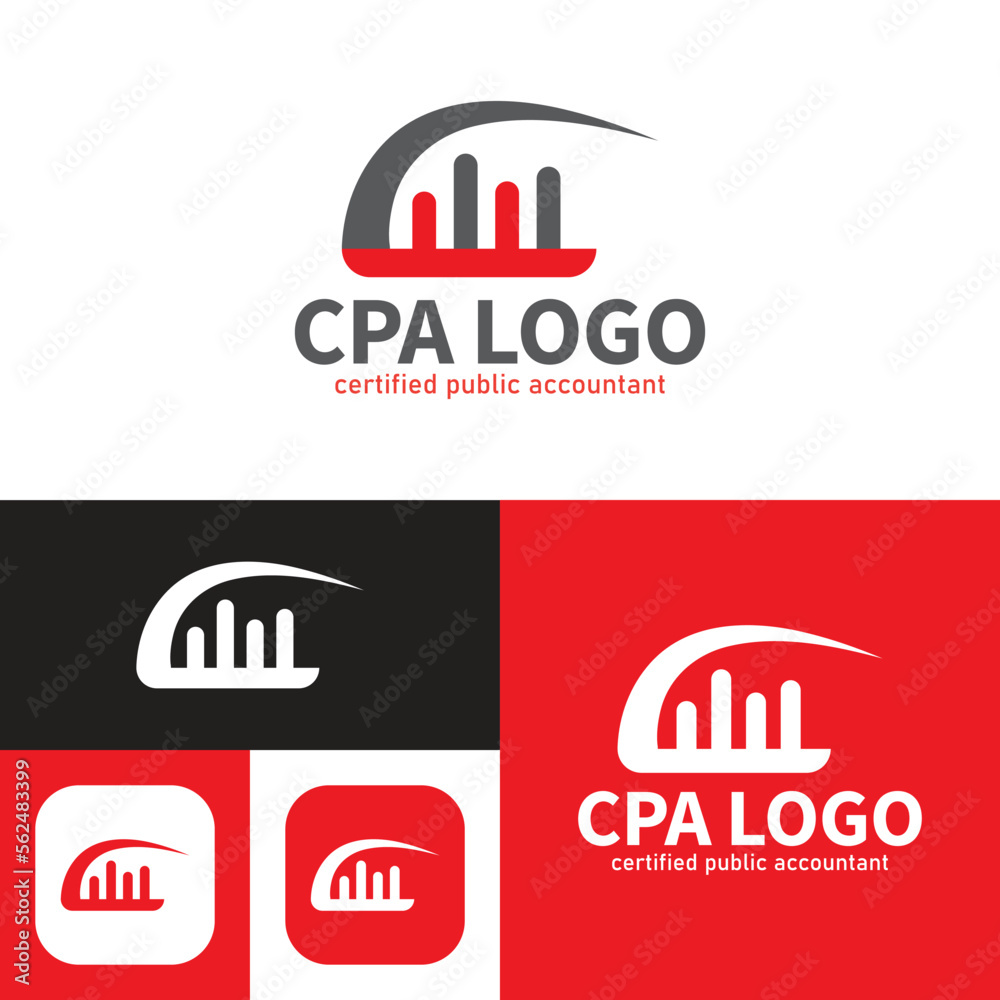Simple Certified Public Accountant Logo Template.CPA logo. Black and ...