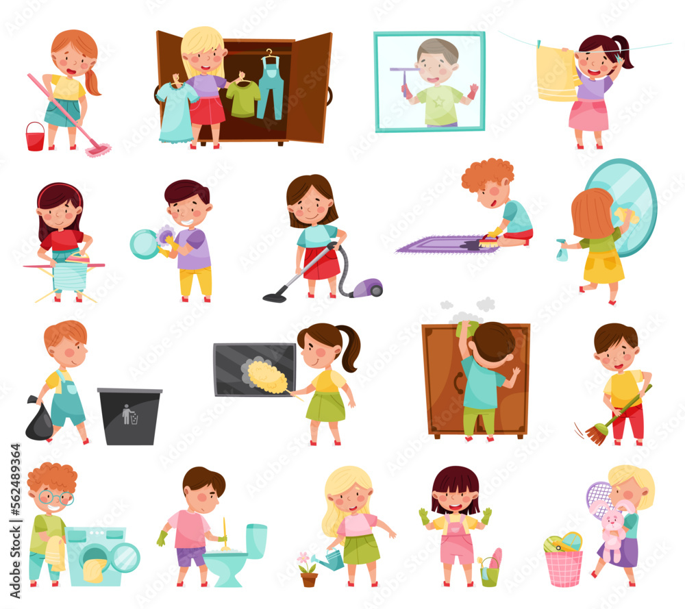 Kids Clean Room Clipart