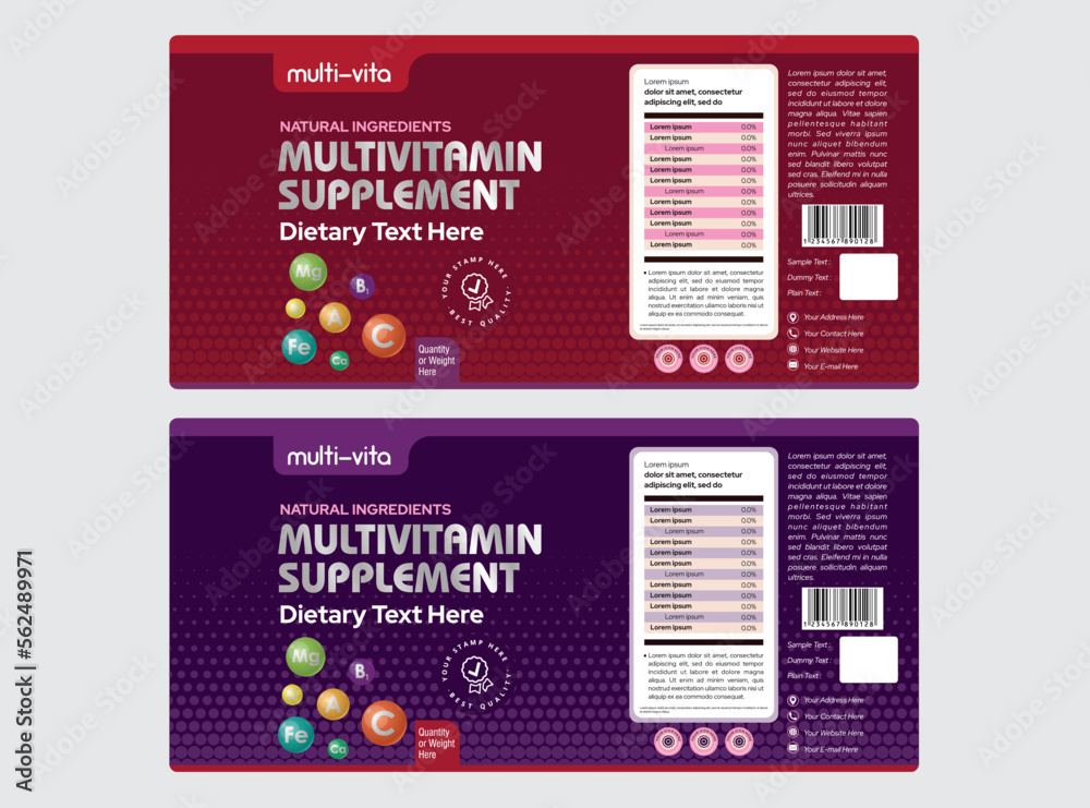 Photo & Art Print Premium Supplement Label Design for Dietary Products ...