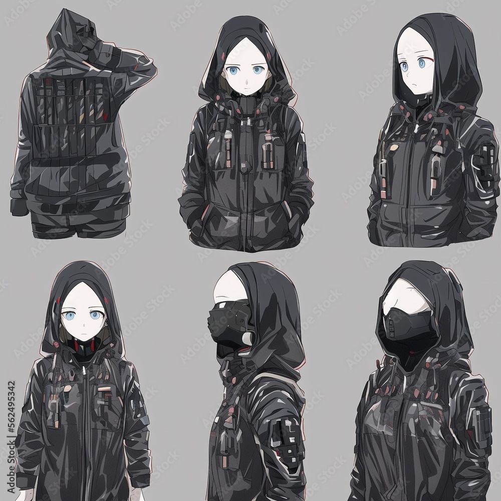 character concept art of mercenary Stock Illustration | Adobe Stock