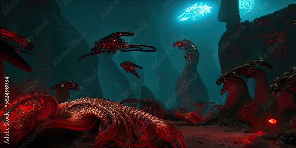 Prometheus biological sci-fi environment is set in a nightmarish ...