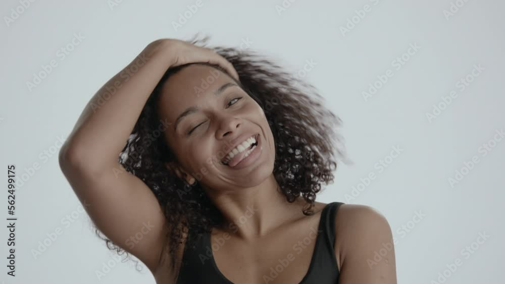 ECU Headshot portrait of beautiful 20s African-American Black female ...