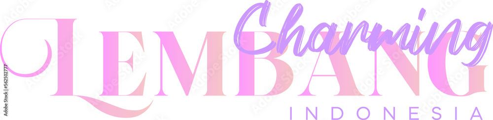 Lembang Charming Wonderfull Indonesia Lettering for greeting card ...