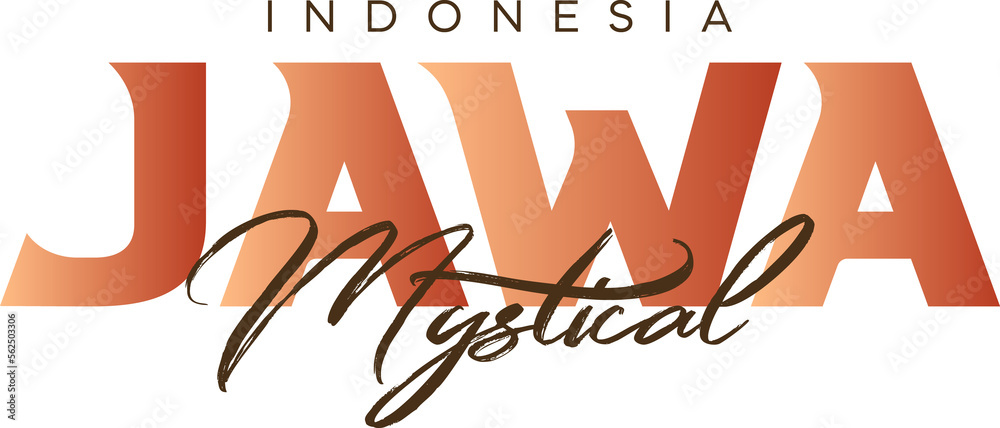 Jawa Wonderful Indonesia Lettering for greeting card, great design for ...