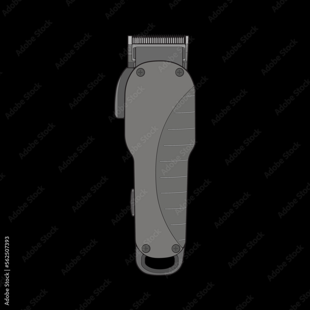 Hair clipper machine vector art style. Hairdresser professional tool ...