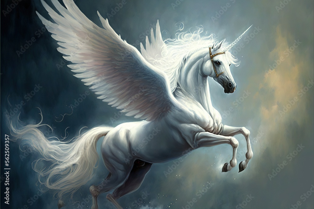 White Unicorn With Wings