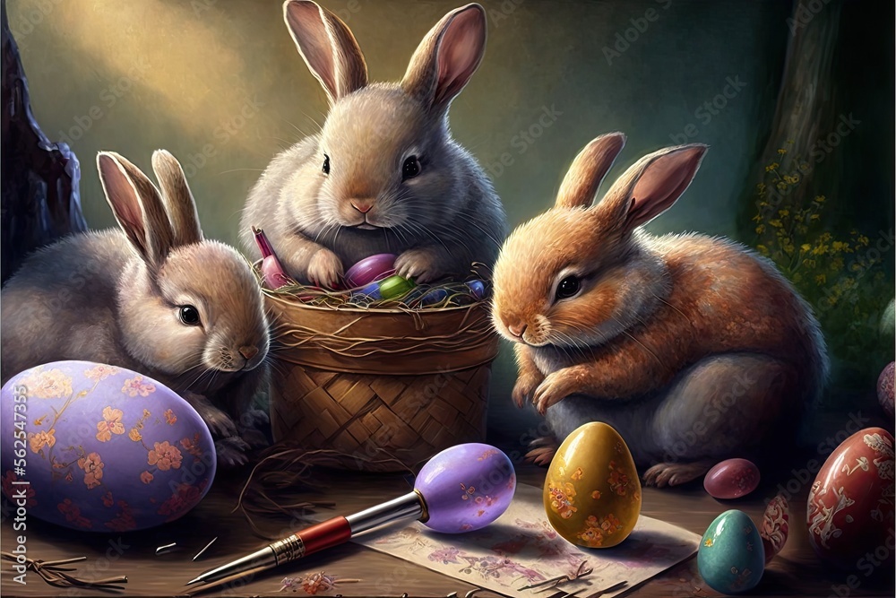 Wall art, wallpaper frame art, comic style realistic painting art ...