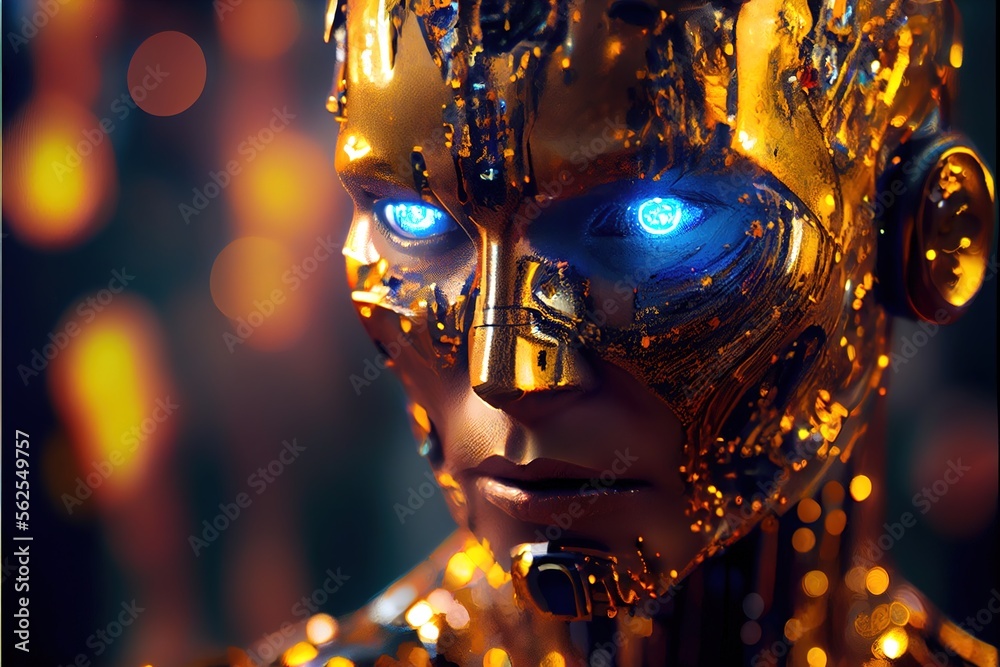 Futuristic rusty AI Android in cinematic lighting, photoreal, realism ...
