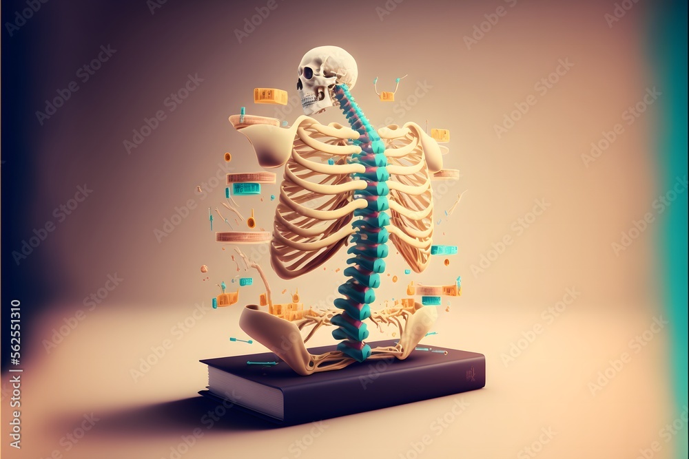 Human Spinal Bone. Graphic Illustration of human spine and backbone ...