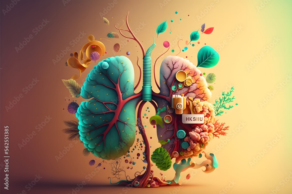 Human Kidney. Graphic Illustration of human kidney. Colorful. Vibrant ...