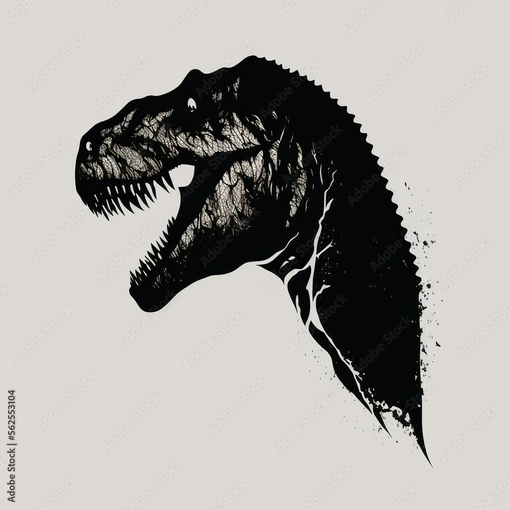 Dinosaur outline clipart, vector illustration for logo, design or ...