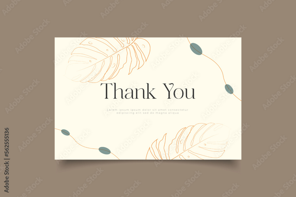 thank you card template design Stock Vector | Adobe Stock