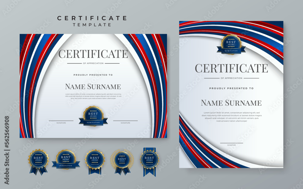 Modern certificate template with luxury pattern, diploma. Vector ...