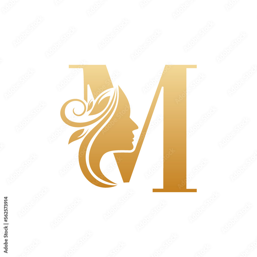 Vetor de Initial M face beauty logo design templates do Stock | Adobe Stock