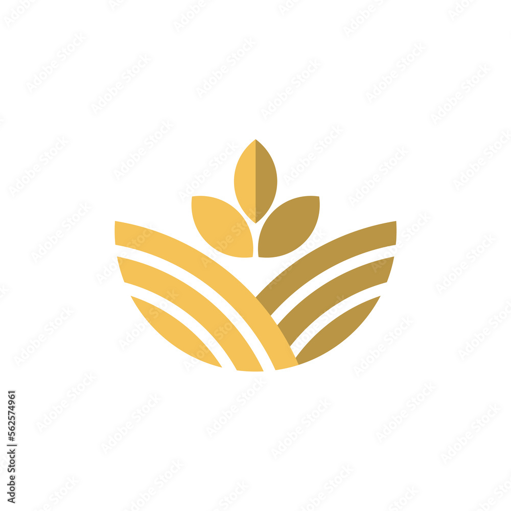 grain farm logo icon symbol vector Stock Vector | Adobe Stock