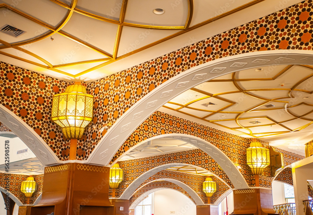 Interior of Al Jabbar great mosque of West Java, a brand new mosque ...