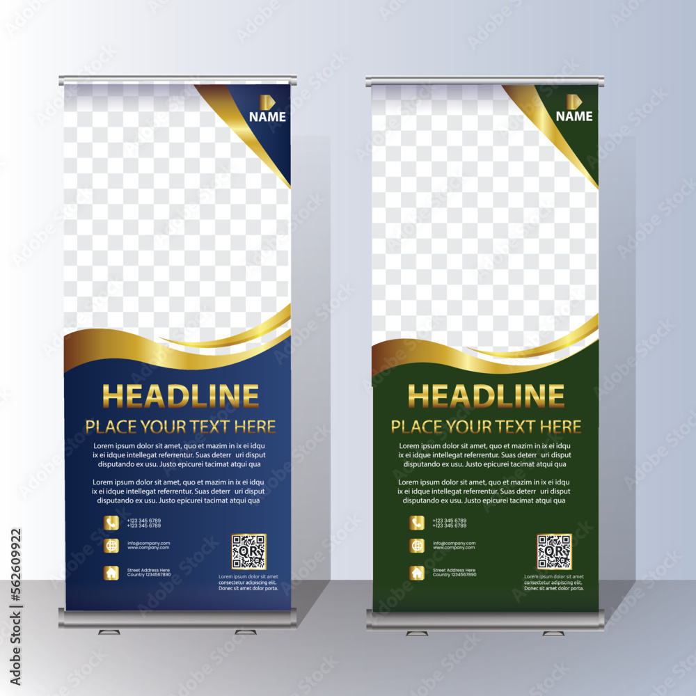 Roll Up Banner Signage Standee Template for Advertising and ...
