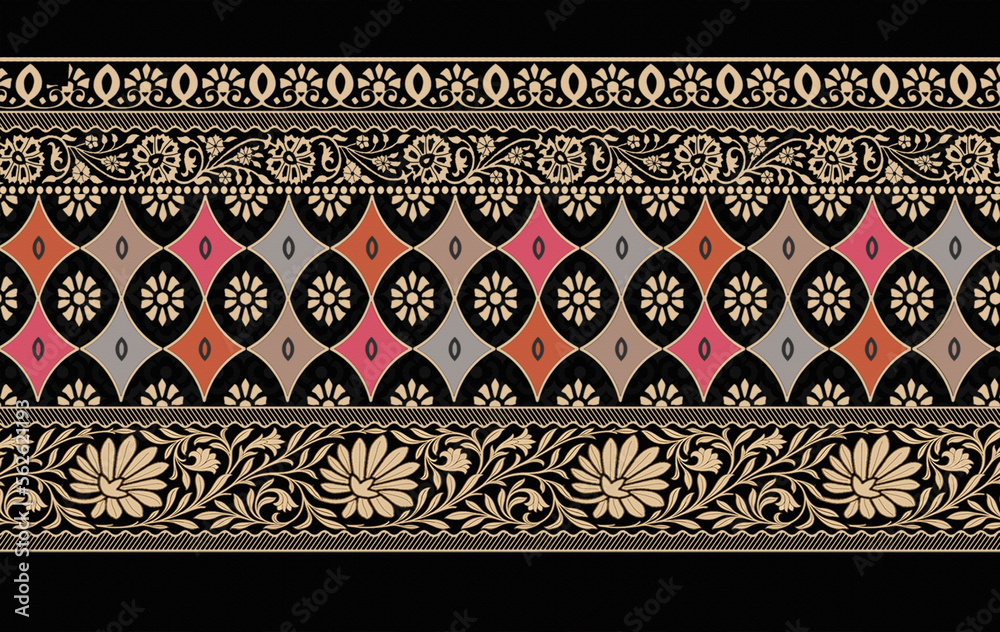 beautiful traditional mughal borders design Stock Illustration | Adobe ...