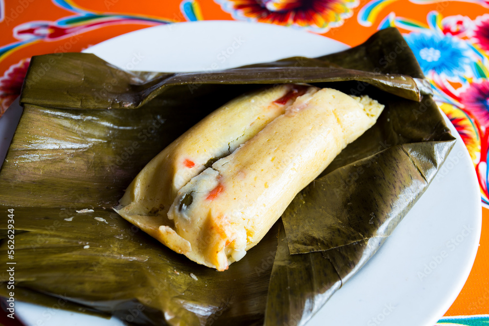 A tamale, in Spanish tamal, is a traditional Mesoamerican dish made of ...