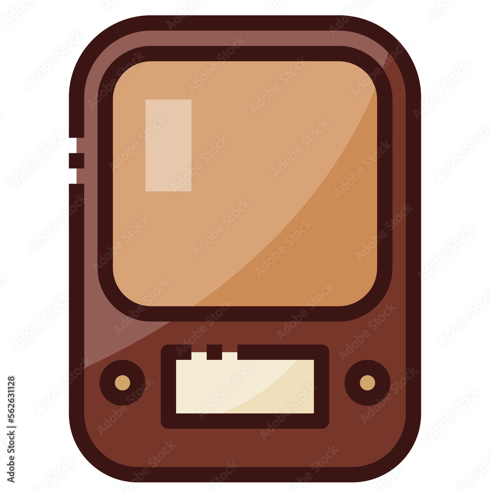 Scale. Filled outline icon. PNG file transparency background Stock ...