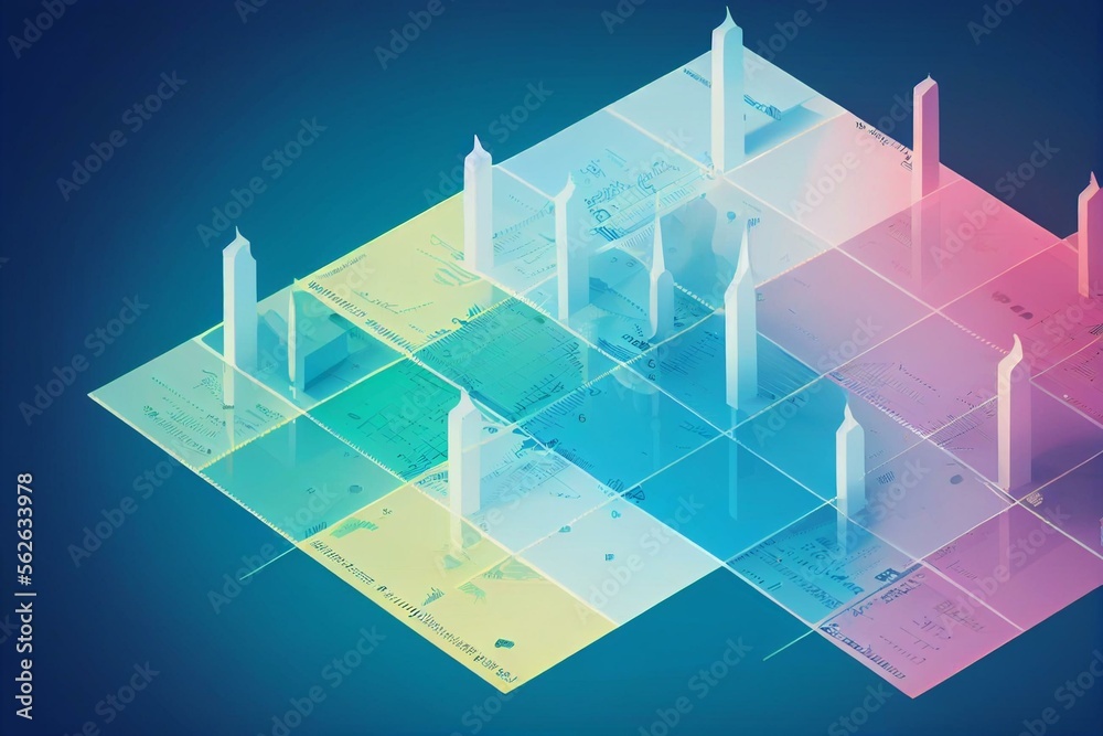 Risk assessment, landing page template. Business team uses big ruler ...