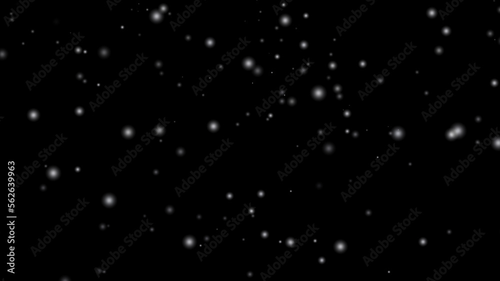 Animated realistic snowfall overlay background in alpha channel black ...
