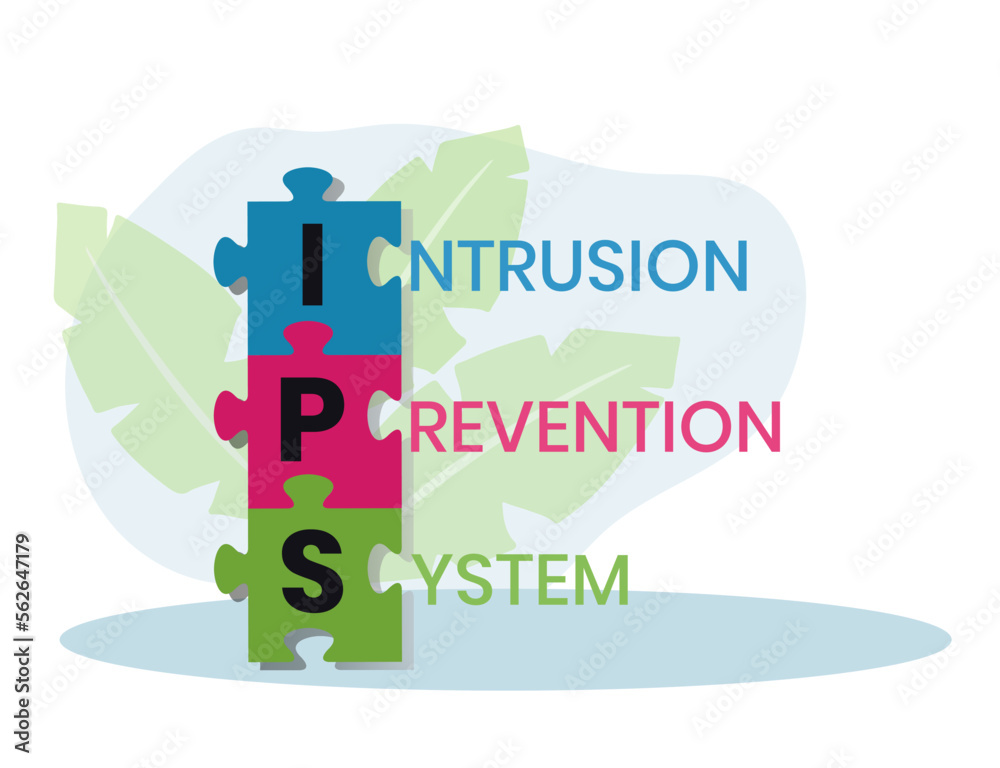 IPS - Intrusion Prevention System acronym. business concept background ...