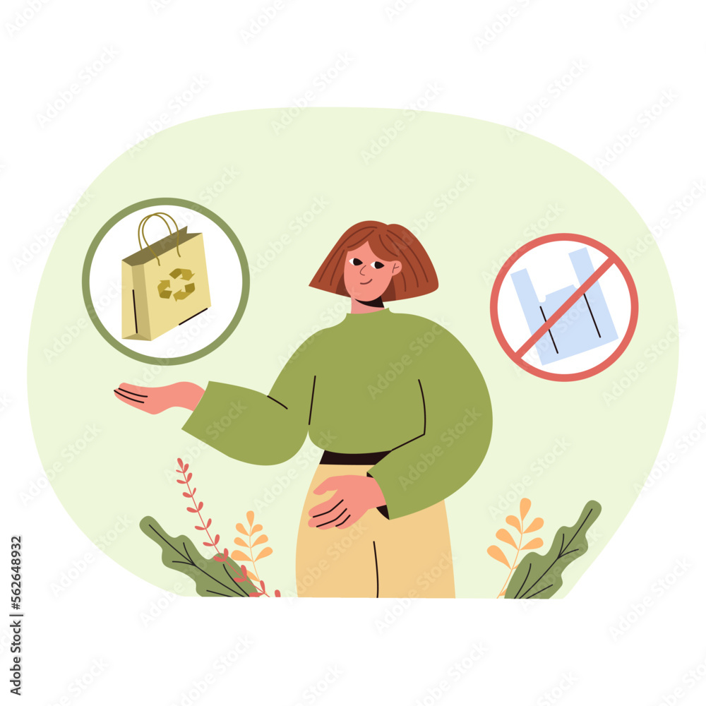 The 3 of July, World Plastic bag free day concept. Comparing plastic ...